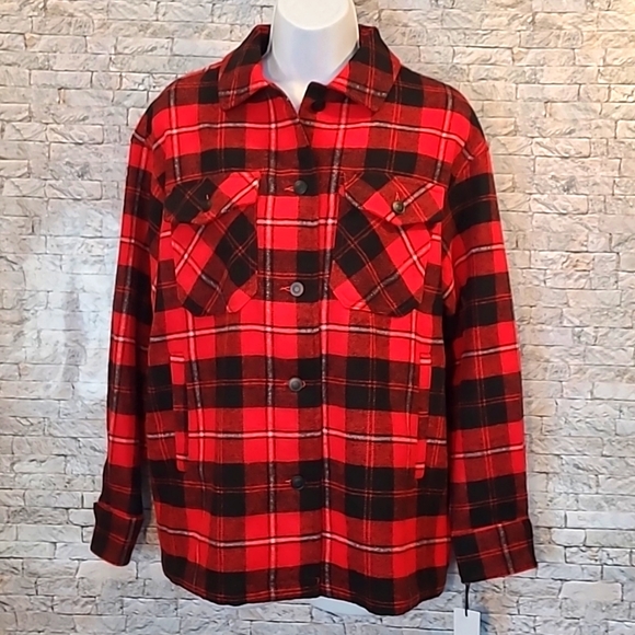 Dex | Tops | Dex Red Black Plaid Long Sleeve Flannel Shirt | Poshmark